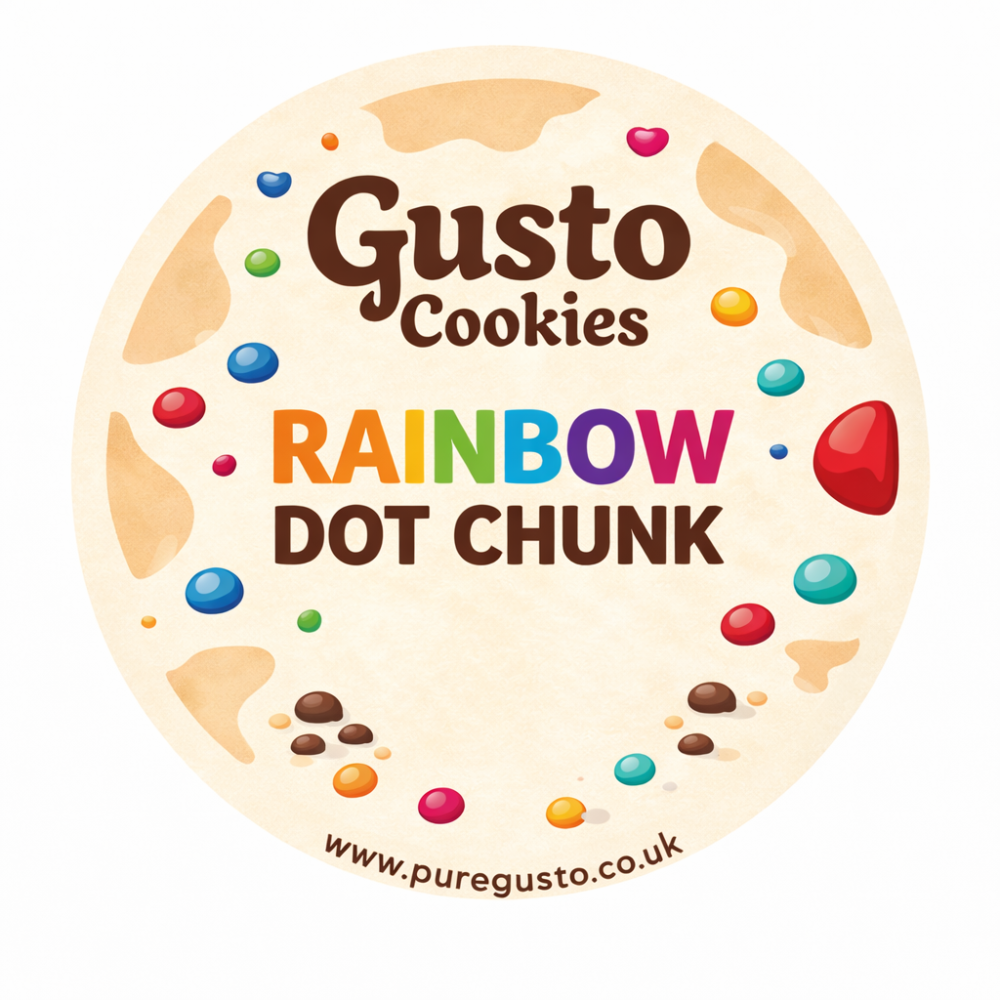 GUSTO Cookies - Rainbow Dot Chunk x 6 - Coffee Supplies